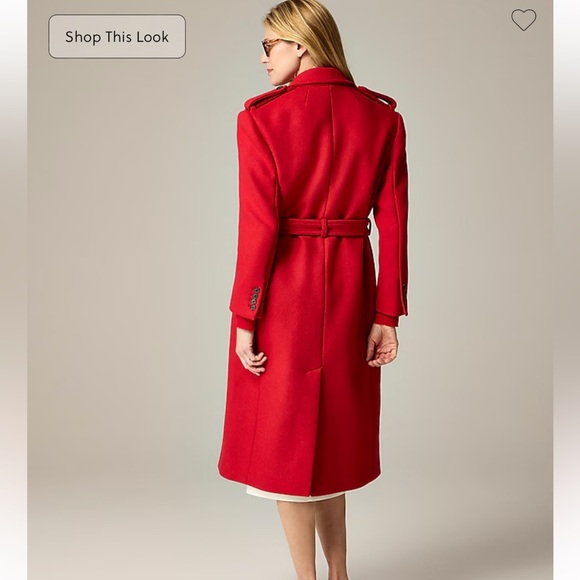 J. Crew | Jackets & Coats | Jcrew Chic Red Belted Coat | Poshmark